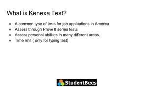 Kenexa test slides | PDF | Standardized Testing | Educational Assessment