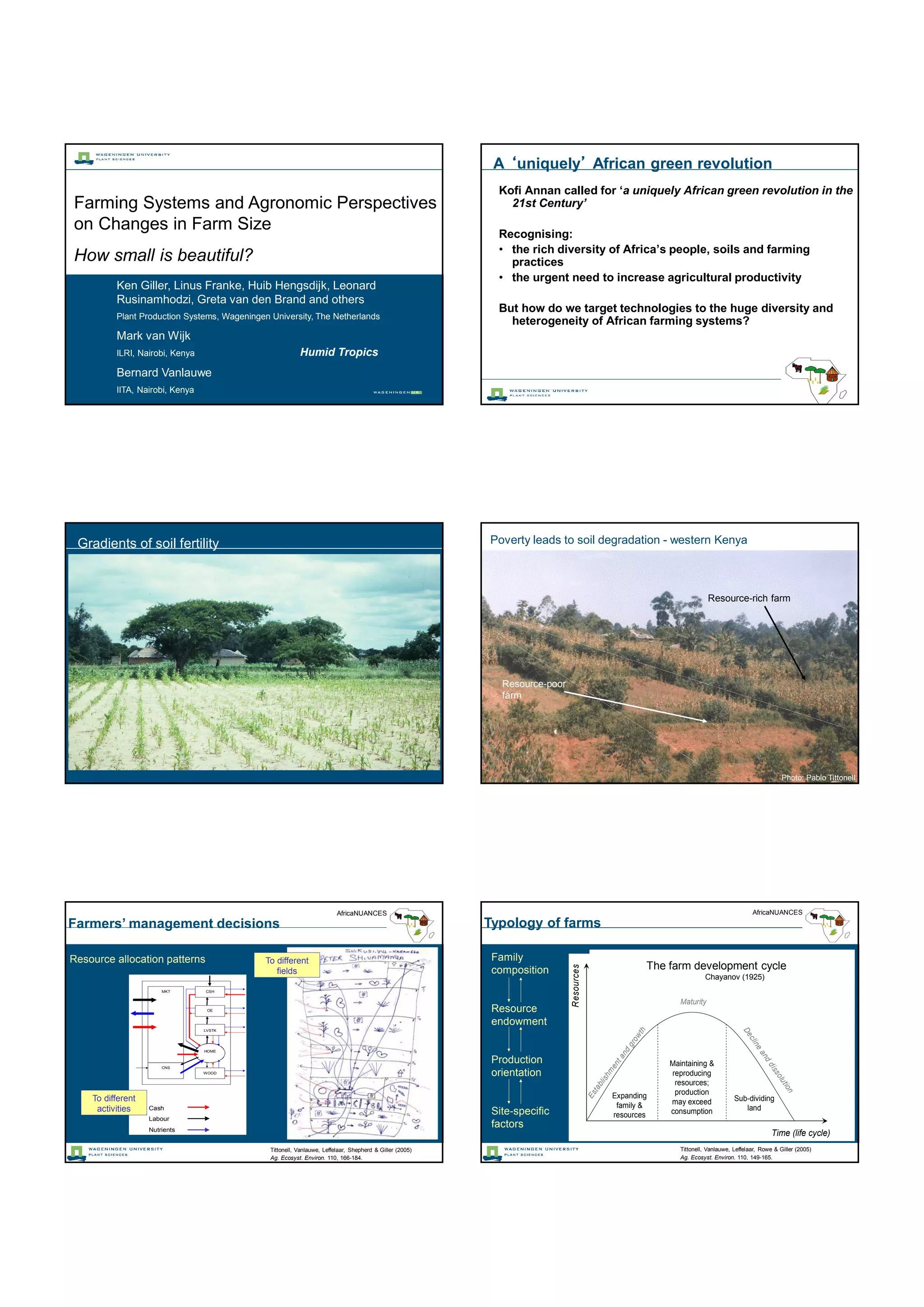Ken Giller, Wageningen University (with Linus Franke, Huib Hengsdijk) "Farming Systems and ...