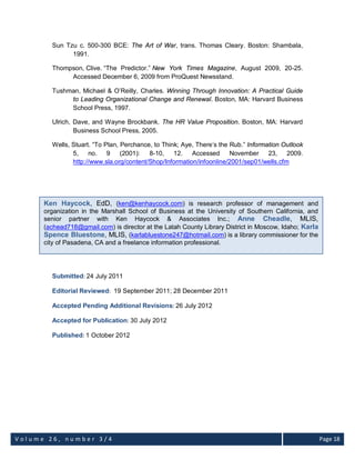 Ken haycock et al strategic thinking in library leadership & management ...