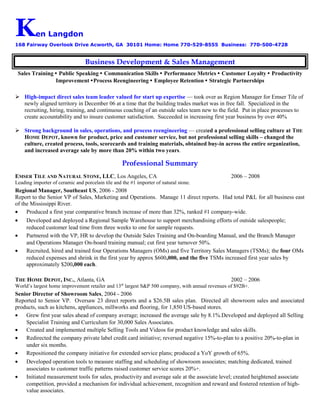 Ken Langdon Resume 09 | DOC