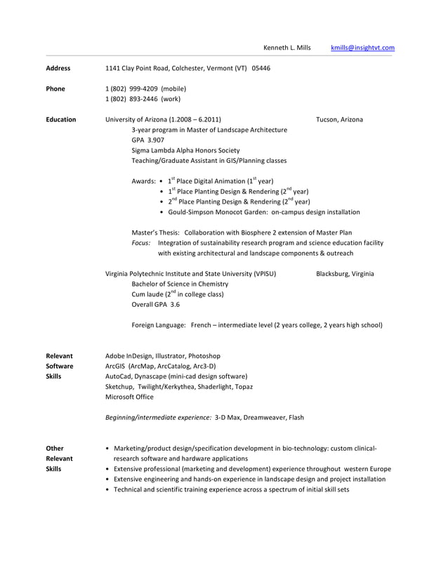Ken mills resume | PDF