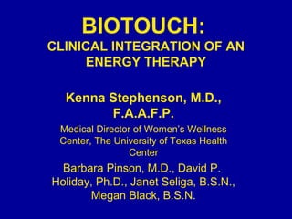 Kenna biotouch research | PPT