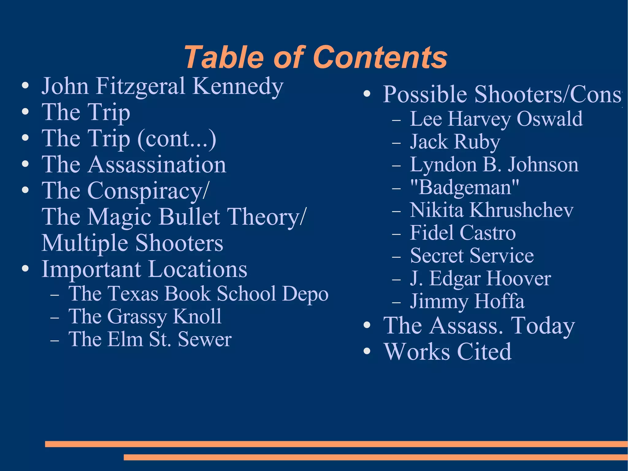 The Assassination of JFK | PPT | Celebrity Families | Pop Culture