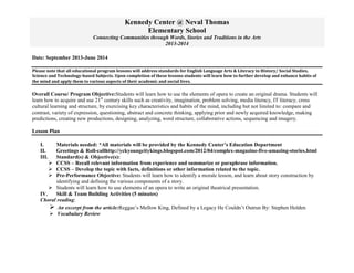 Kennedy center edu.project | DOCX