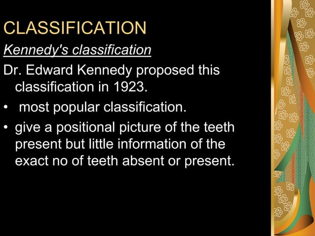 Kennedy classification | PPTX