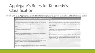 Kennedy’s Classification in Cast Partial Denture | PPTX