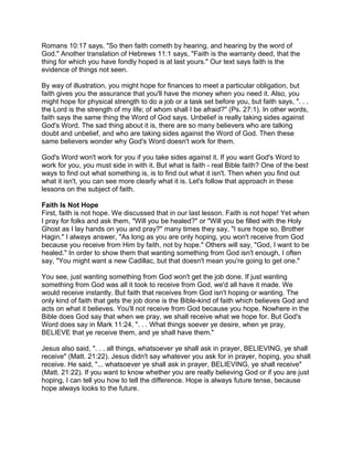 Kenneth e hagin bible faith study guide | PDF