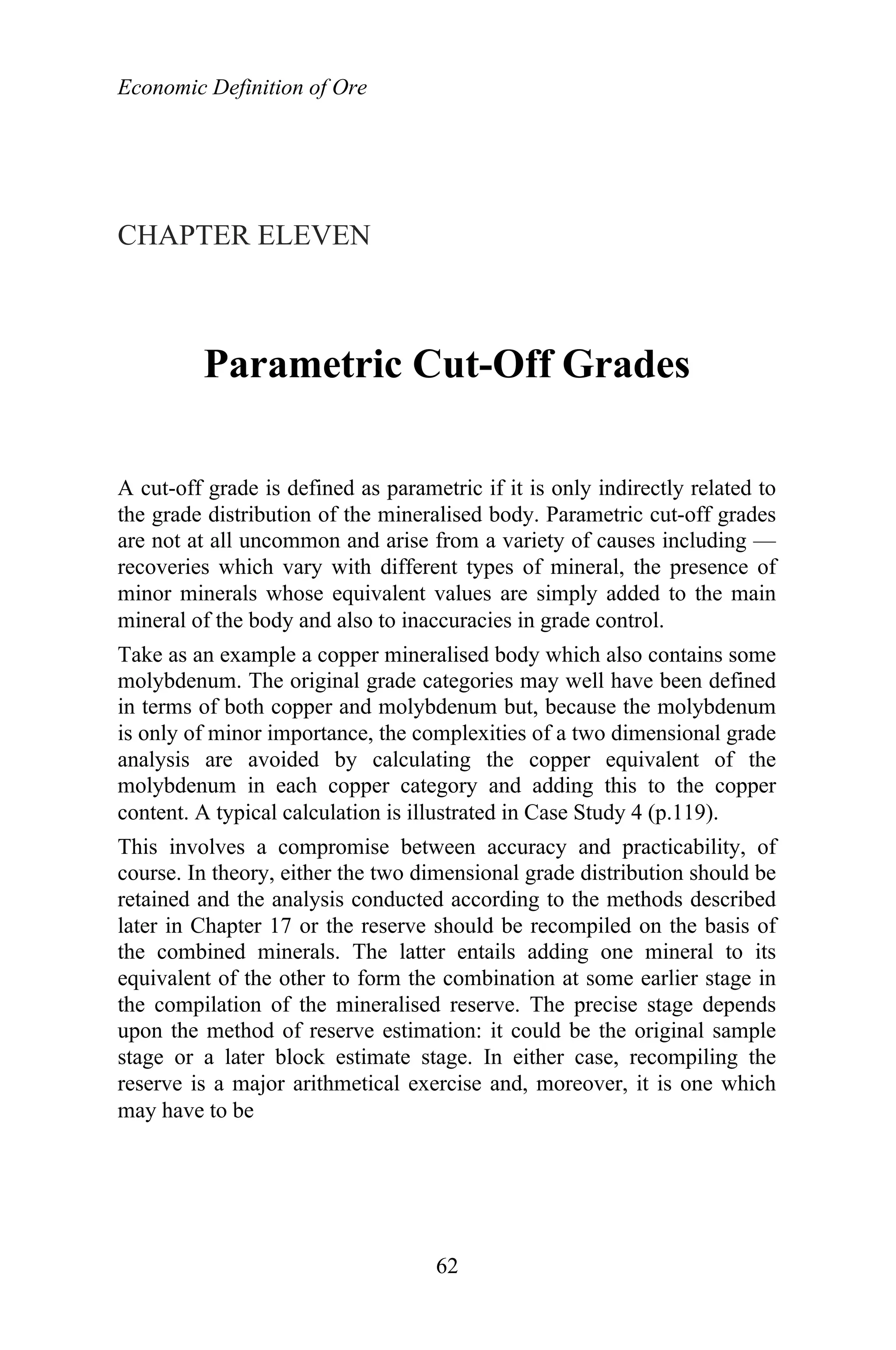 Kenneth lane the economic definition of ore | PDF