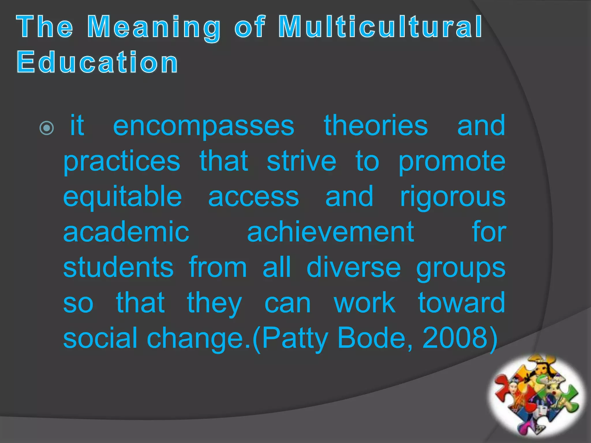 multicultural education | PPTX