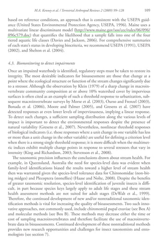 Kenneyetal.2009.TAR.Benthicmacroinvertebratesasindicatorsofwaterquality ...
