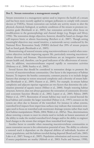 Kenneyetal.2009.TAR.Benthicmacroinvertebratesasindicatorsofwaterquality ...