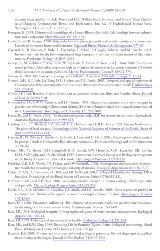 Kenneyetal.2009.TAR.Benthicmacroinvertebratesasindicatorsofwaterquality ...