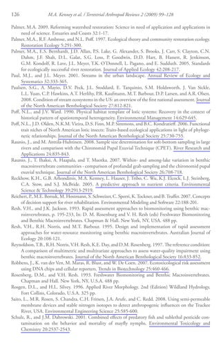 Kenneyetal.2009.TAR.Benthicmacroinvertebratesasindicatorsofwaterquality ...