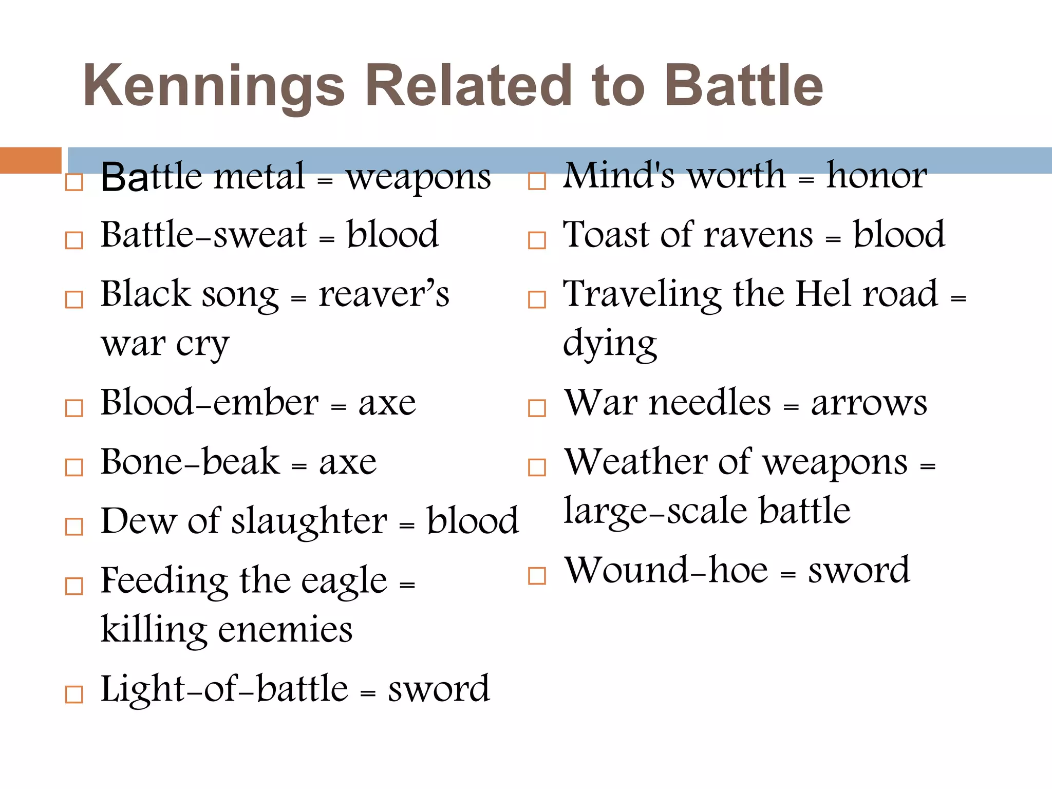 Kennings and Examples | PPTX