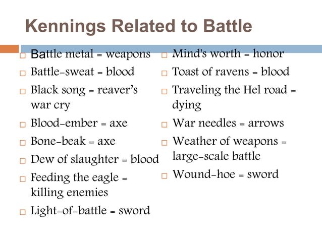 Kennings and Examples