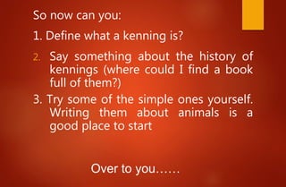 Kennings ppt | PPT