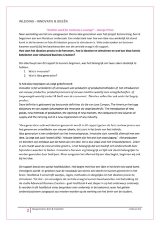 Kennis kring - Brein & Creativiteit | PDF