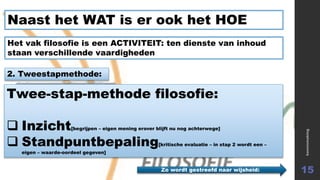 Kennismaking filosofie als examenvak (VWO) | PPT