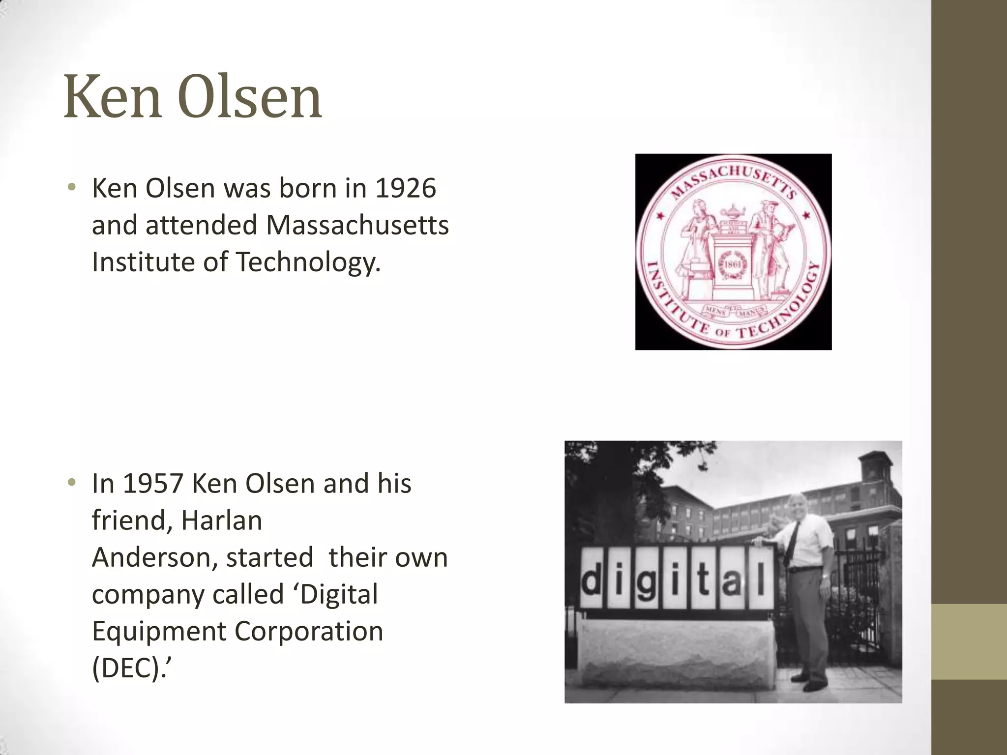 Ken olsen – computer hero | PPT