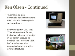 Ken olsen – computer hero | PPT
