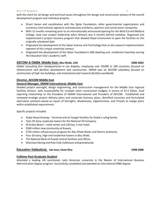Ken's cv resume FEB 2018 | PDF | Civil Engineering Industry | Industries