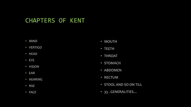 Dr.J.T. KENT REPERTORY(COMPLETE INFORMATION ) | PPTX