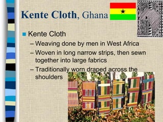 Kindergarten Kente Cloth & Weaving Elementary Art Lesson | PPTX