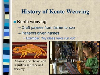 Kindergarten Kente Cloth & Weaving Elementary Art Lesson | PPTX
