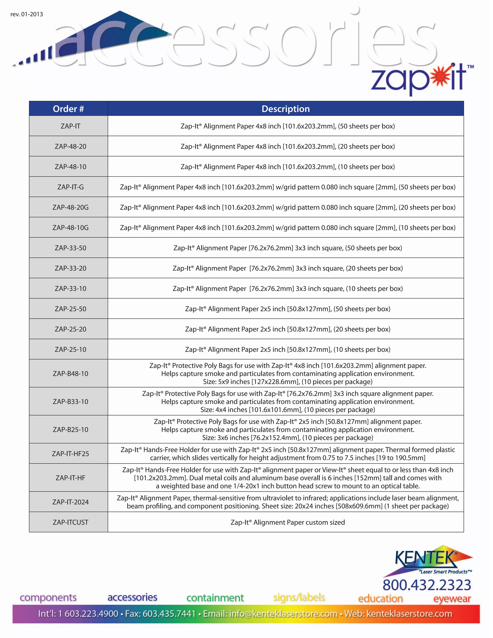 Zap-It® Laser Alignment Paper | PDF