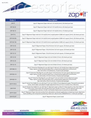Zap-It® Laser Alignment Paper | PDF