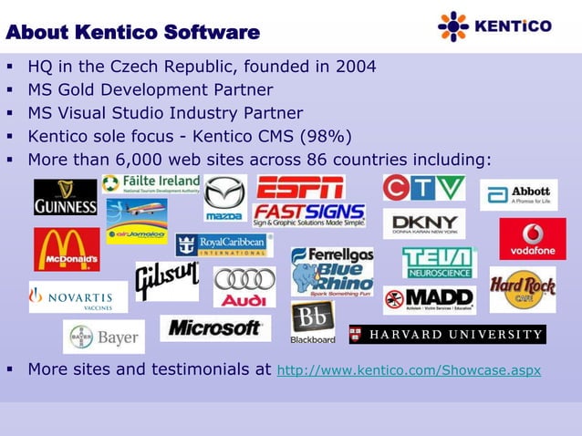 Kentico CMS Demo Standard | PPT