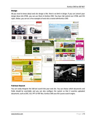 Kentico CMS Feature Overview | PDF