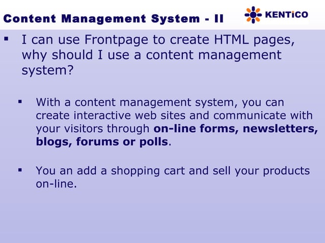 Kentico CMS Overview | PPT