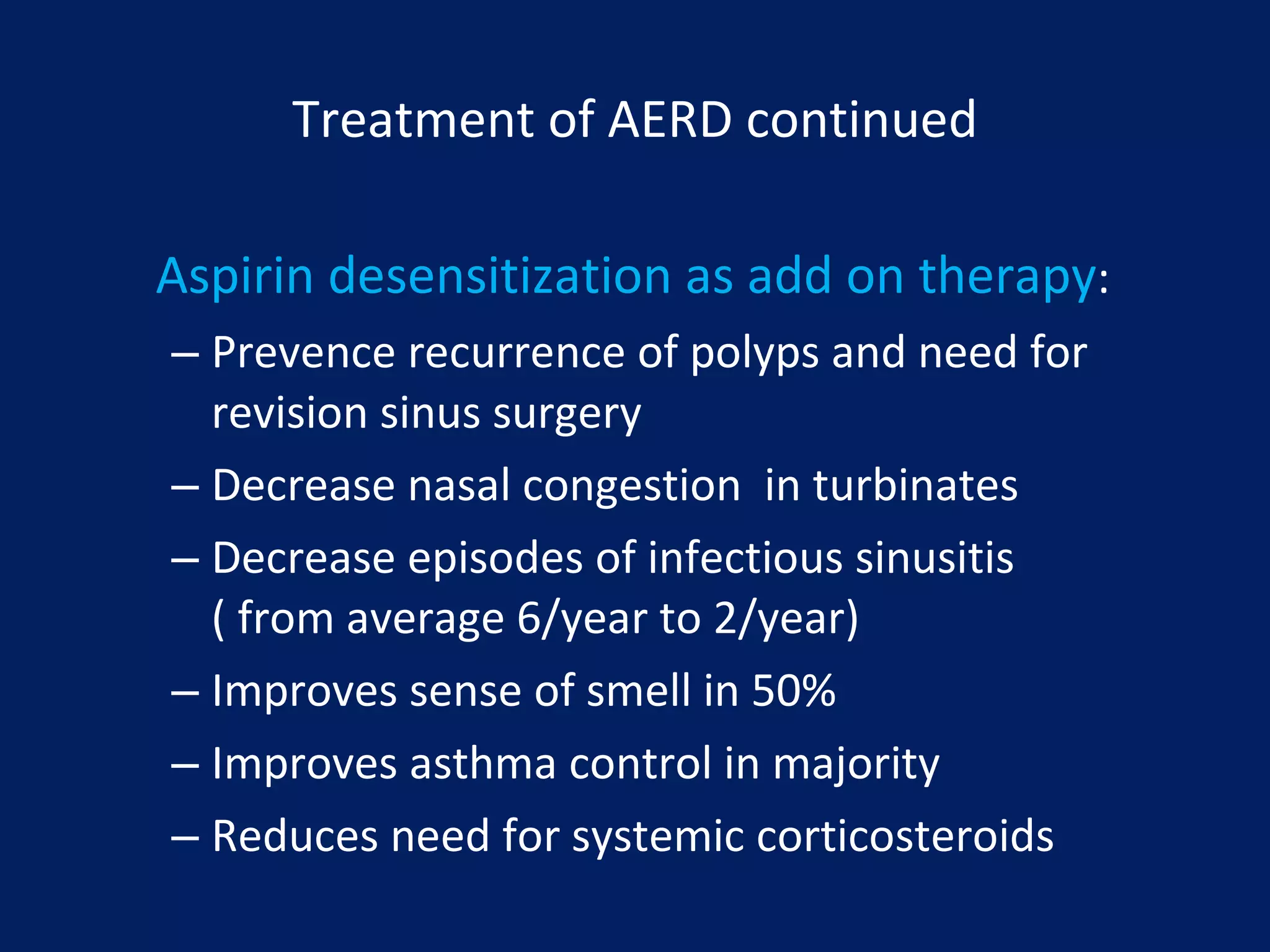 AERD: Diagnosis and Treatment | PPT