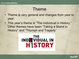 Kentuckys National History Day 08 09 | PPT