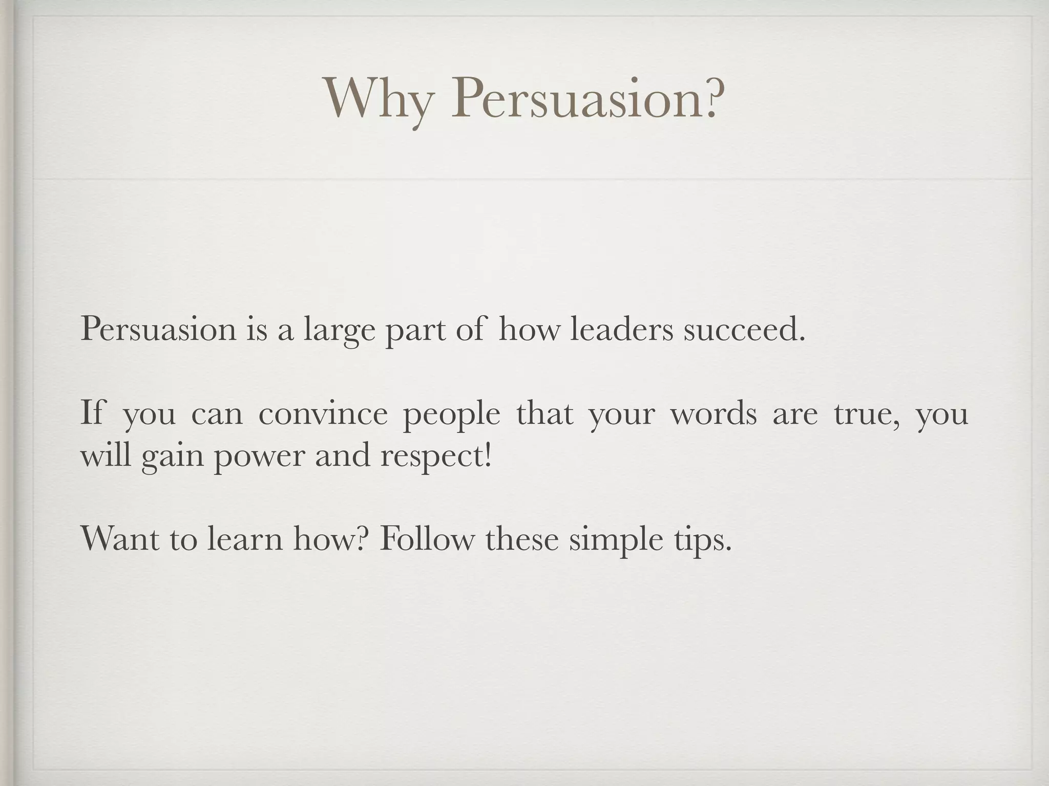 The Power of Persuasion | PDF