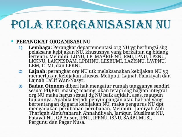 Materi Ke NU an dalam PKD Ansor Demak .ppt