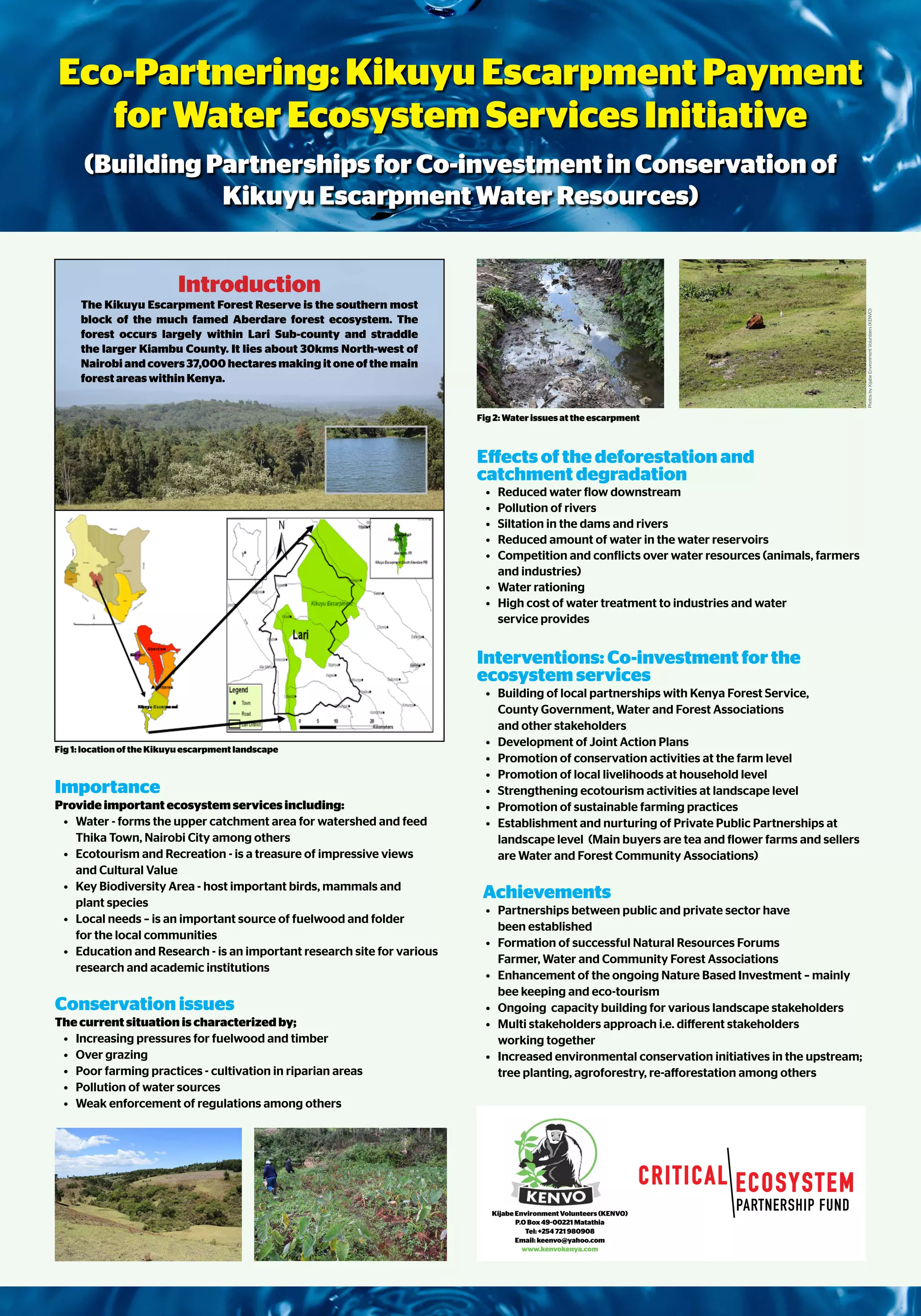 Eco-Partnering: Kikuyu Escarpment Payment for Water Ecosystem Services Initiative | PDF