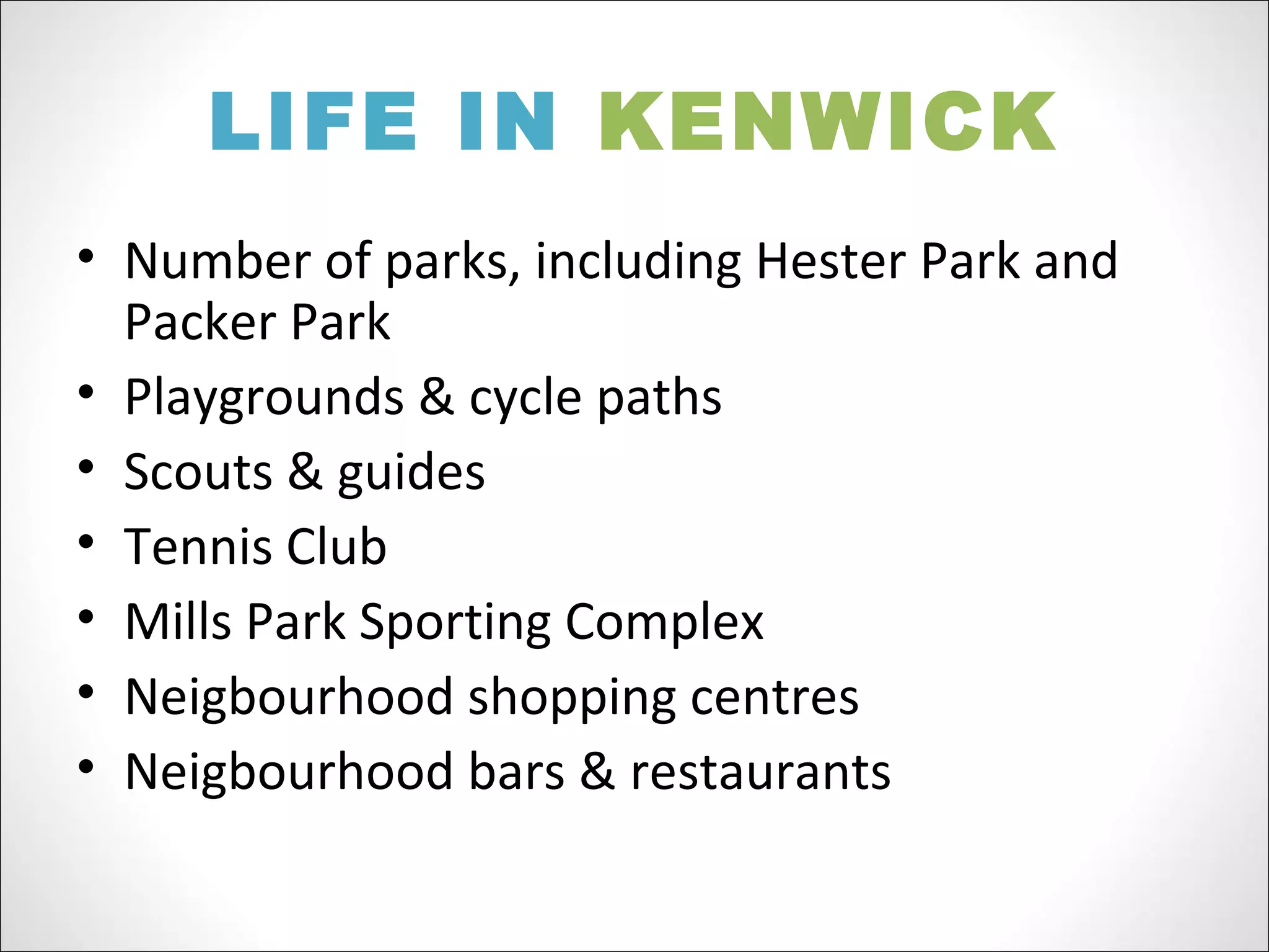 Kenwick Suburb Profile - Created by Peter Taliangis, Licensed Real ...