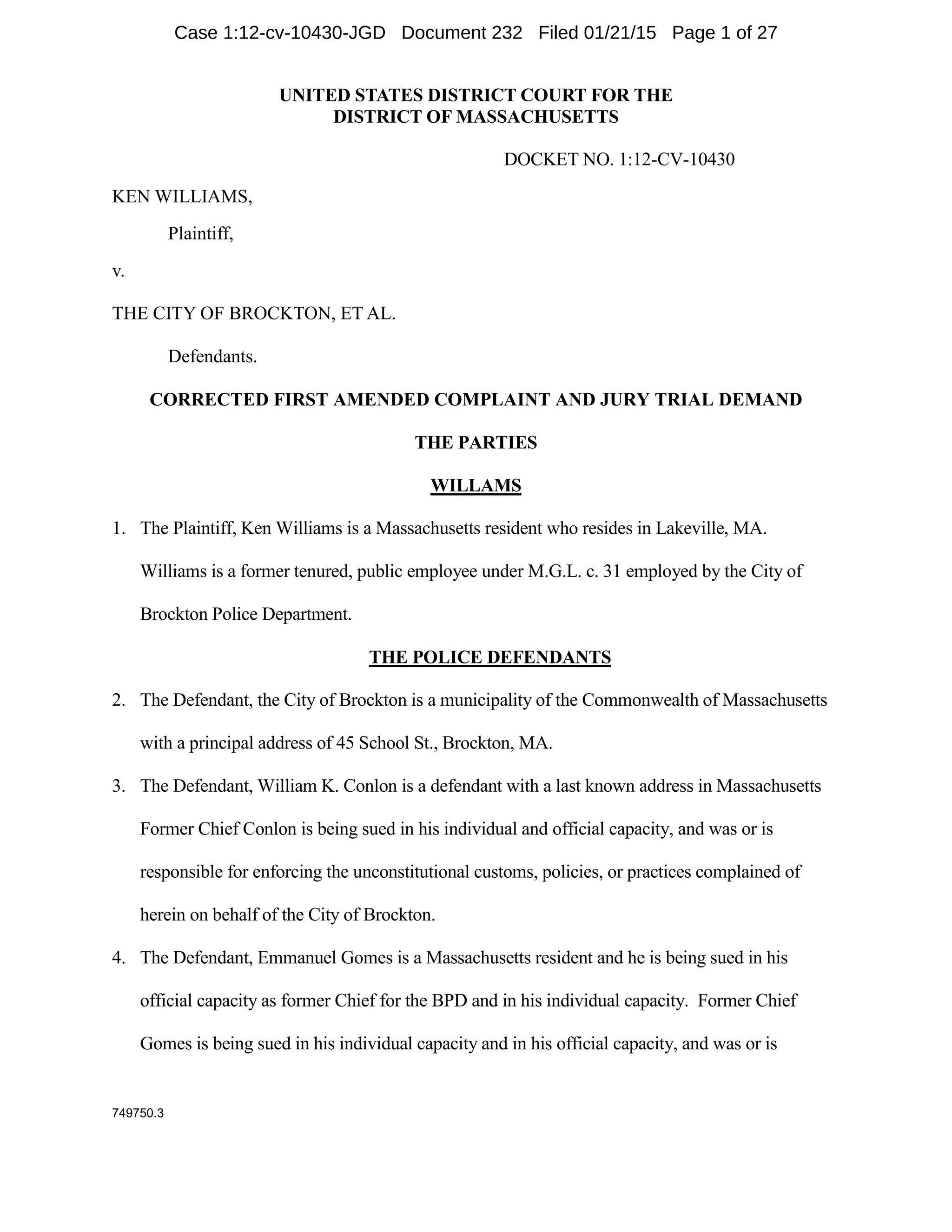 First amended complaint | PDF | Crime & Harmful Acts to Individuals ...