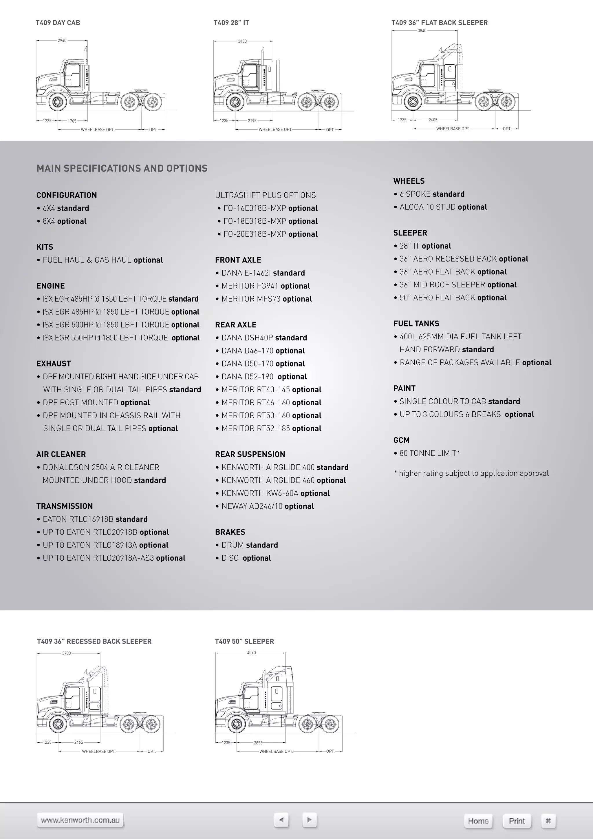 Kenworth T409 Brochure Hallam Truck | PDF