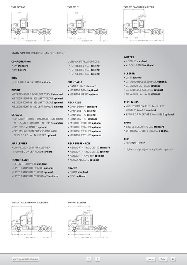 Kenworth T409 Brochure Hallam Truck | PDF | Commercial Trucks | Auto Body Styles