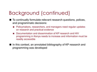 Kenya annotated-bib-ppt-hpp-29-01-2015 | PDF