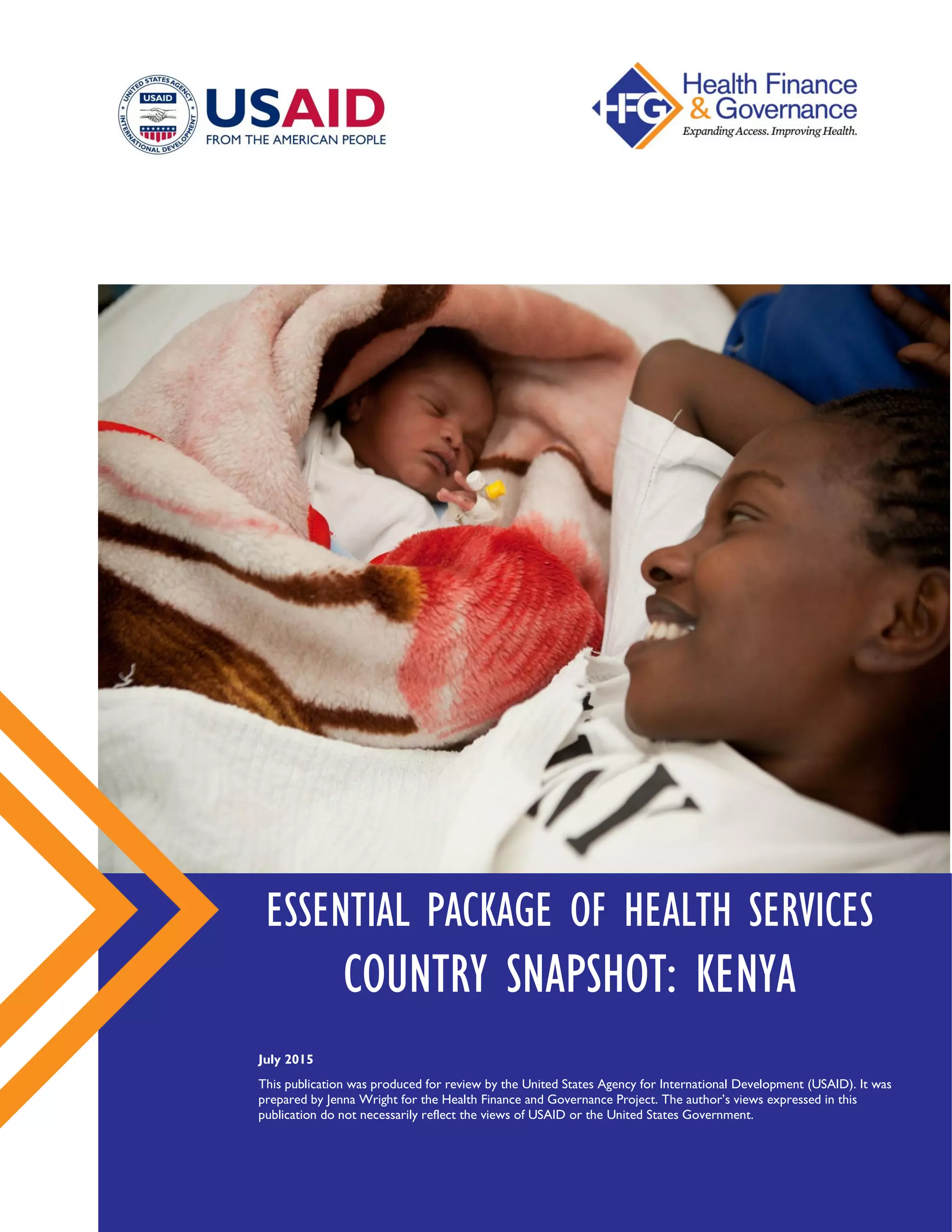 Essential Package of Health Services Country Snapshot: Kenya | PDF