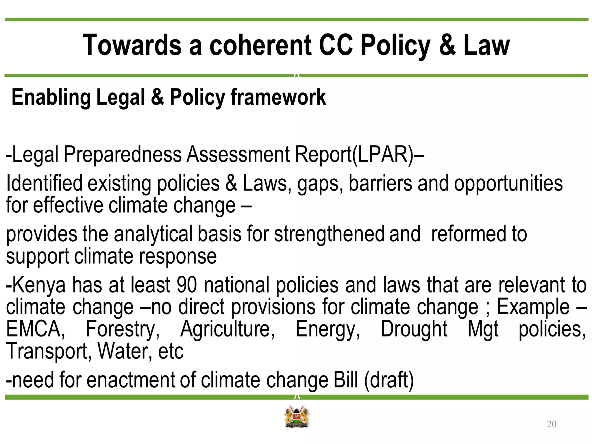Kenya - NAP Climate Change Adaptation Experiences | PDF