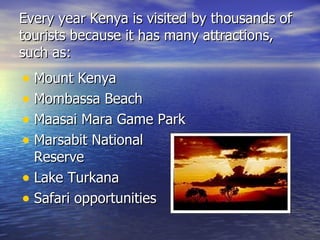Kenya Tourism | PPT