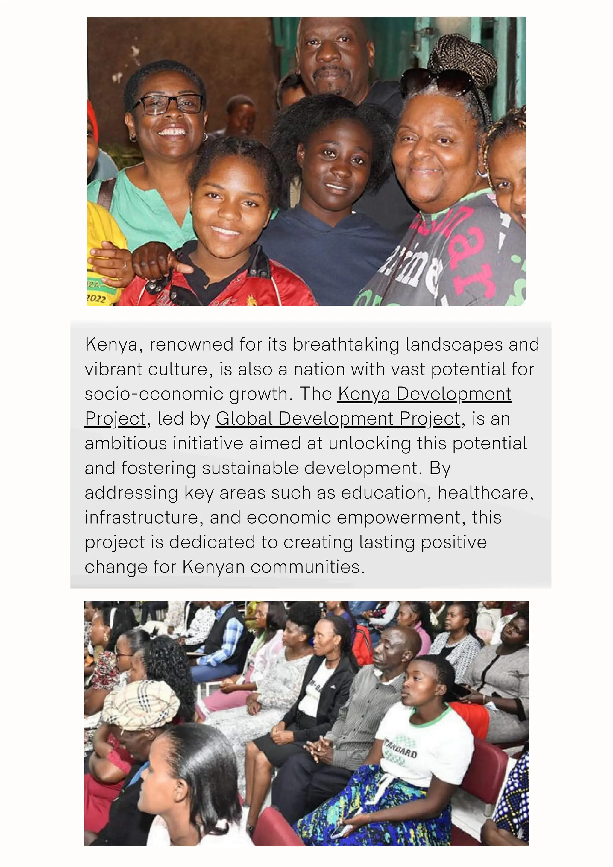 Support Kenya Growth with Global Development Project | PDF