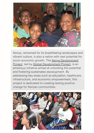 Support Kenya Growth with Global Development Project | PDF