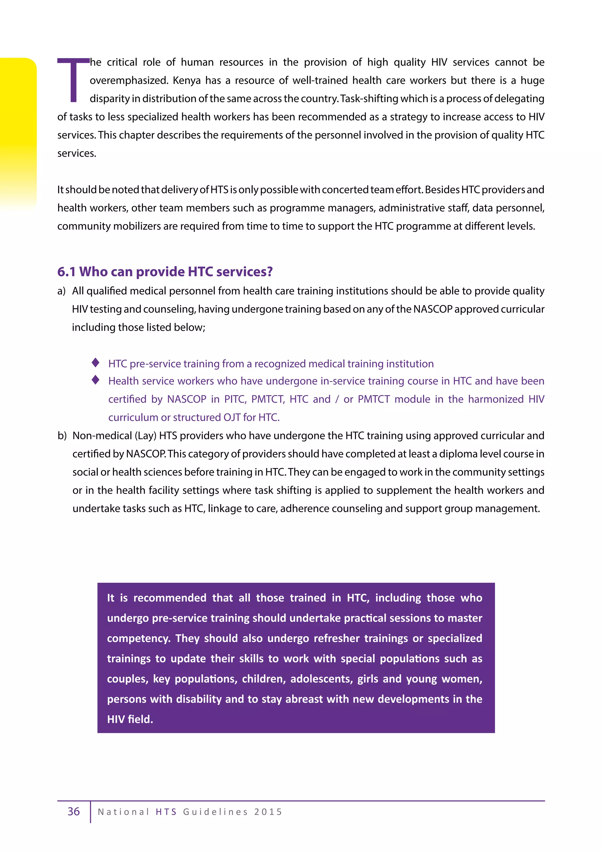 The Kenya HIV Testing Services Guidelines 2015 | PDF