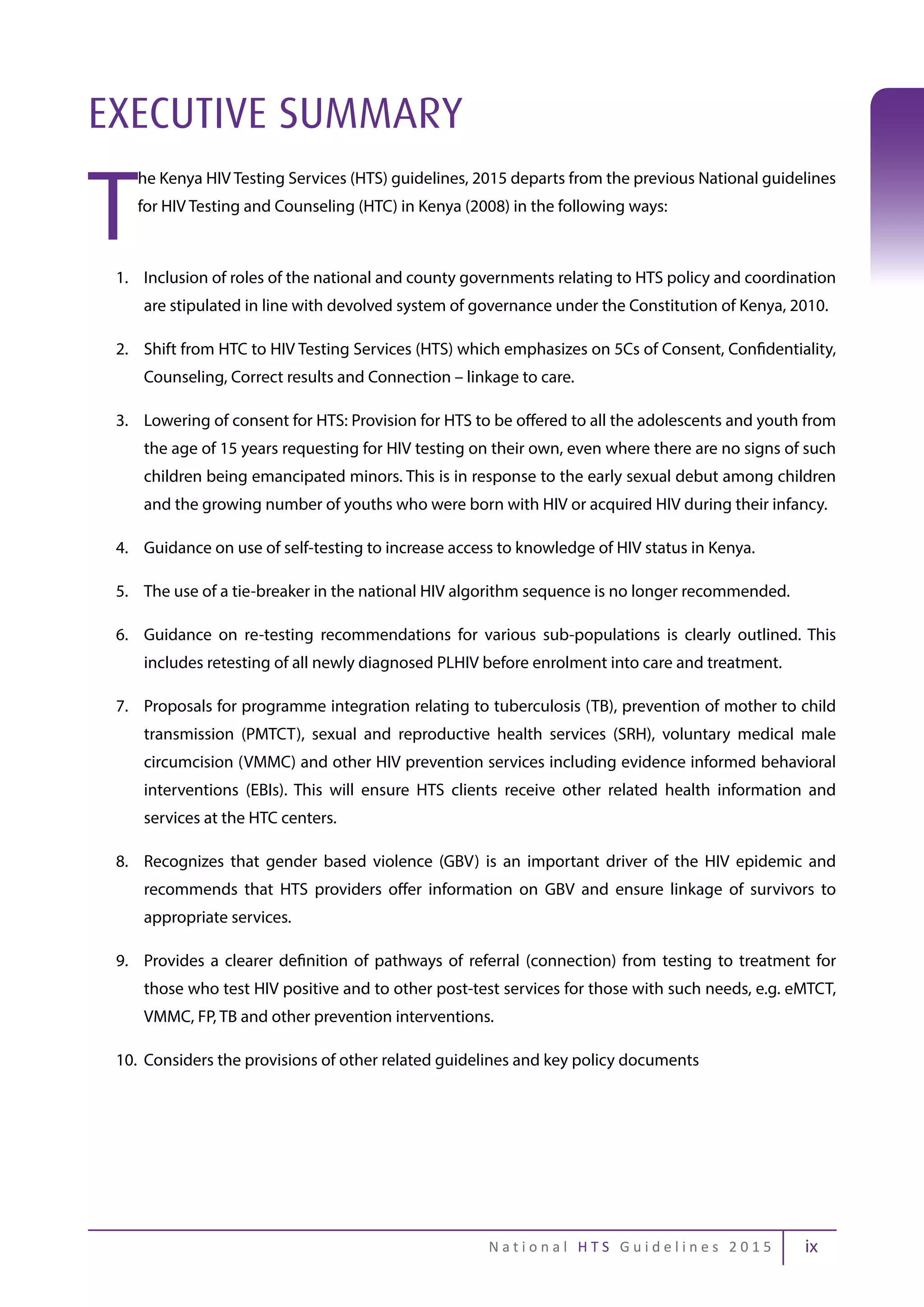The Kenya HIV Testing Services Guidelines 2015 | PDF